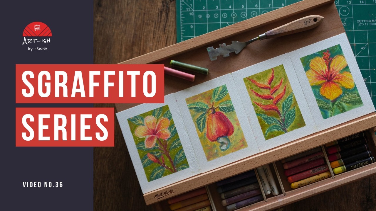 Oil Pastel Artworks with One Color Palette | Texture & Technique ...