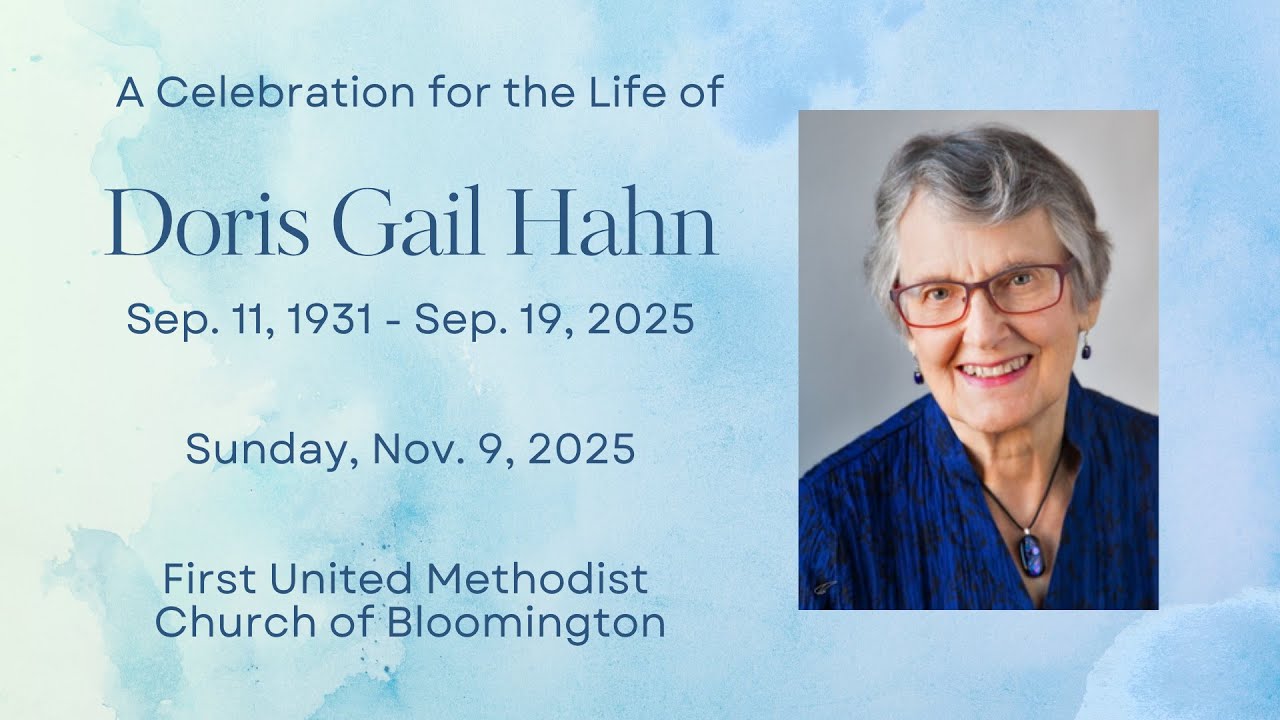 Doris Hahn Memorial Service | Sunday, November 9th at 2:00pm - YouTube