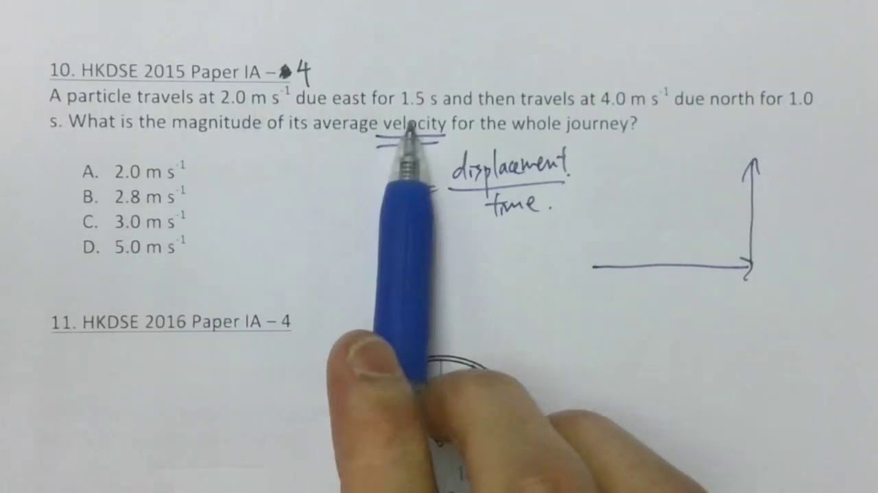 [秒殺 DSE Physics]Past Paper: HKDSE 2015 1A Q9 - YouTube