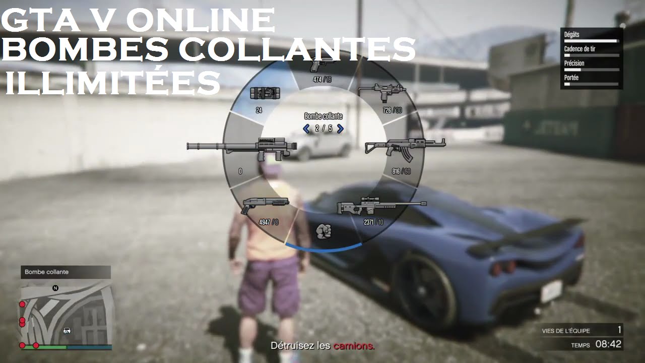 GTA V ONLINE ASTUCE BOMBES COLLANTES ILLIMITÉES GRATUITES - YouTube