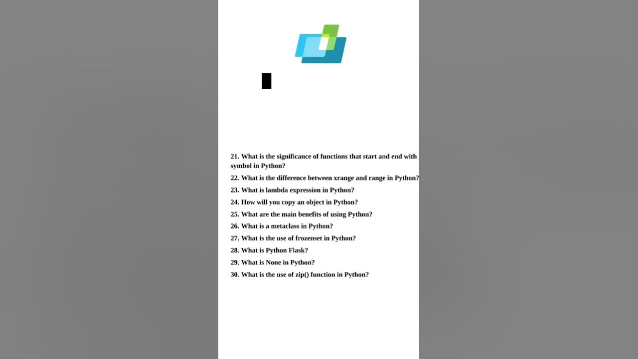 Top 50 Python Interview Questions 2023 Learn Python Python Pythoninterview Interview Youtube