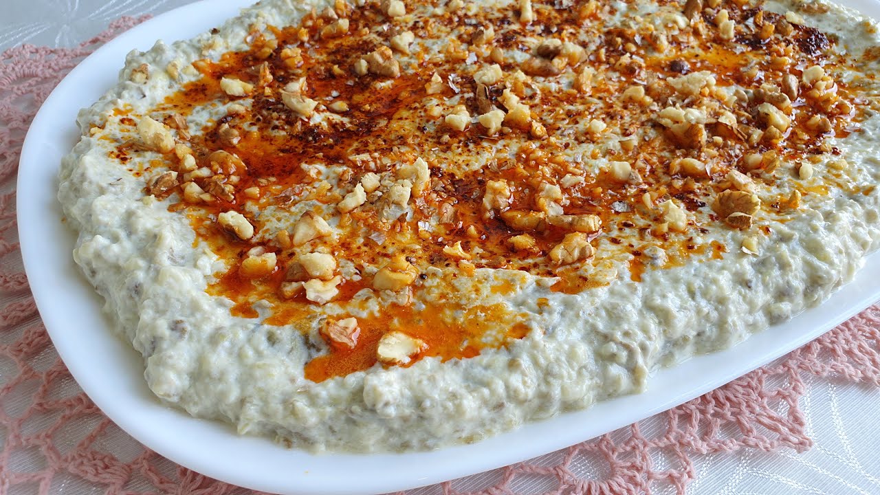 YOĞURTLAMA KÖZ PATLICANLI MEZE (HATAY) - YouTube