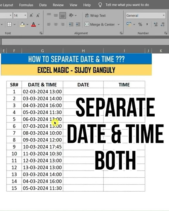 How To Separate Date And Time Both Advance Excel Tricks Youtube