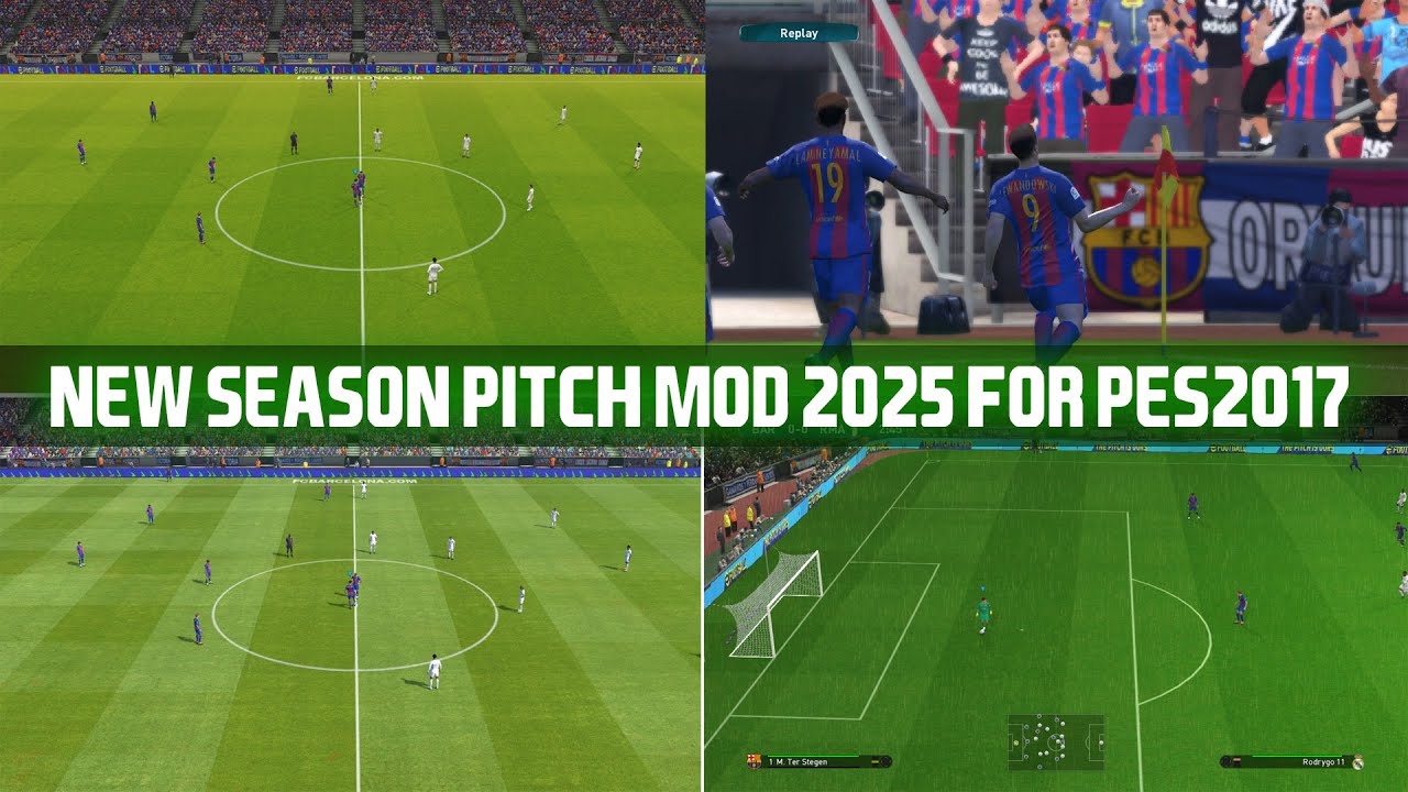 PES2017 | NEW SEASON PITCH MOD 2025 AIO - YouTube