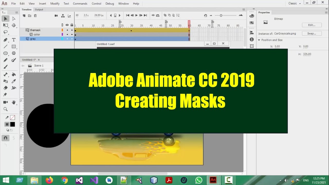 6- Adobe Animate CC 2019 - Creating Masks - YouTube