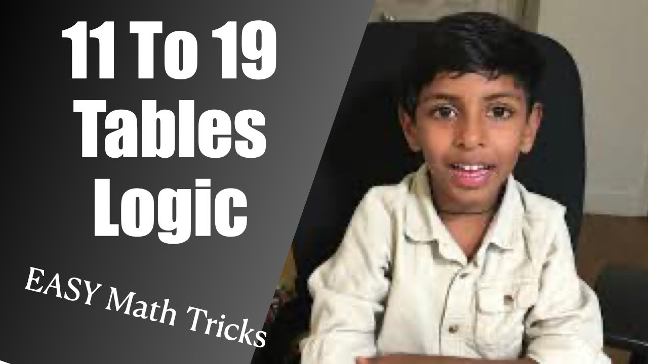 Tables 11 To 19 Multiplication Table Of 11 To 19 EASY Math Trick Tables 11 To 19 Multiplication Table Of 11 To 19 EASY Math Trick
