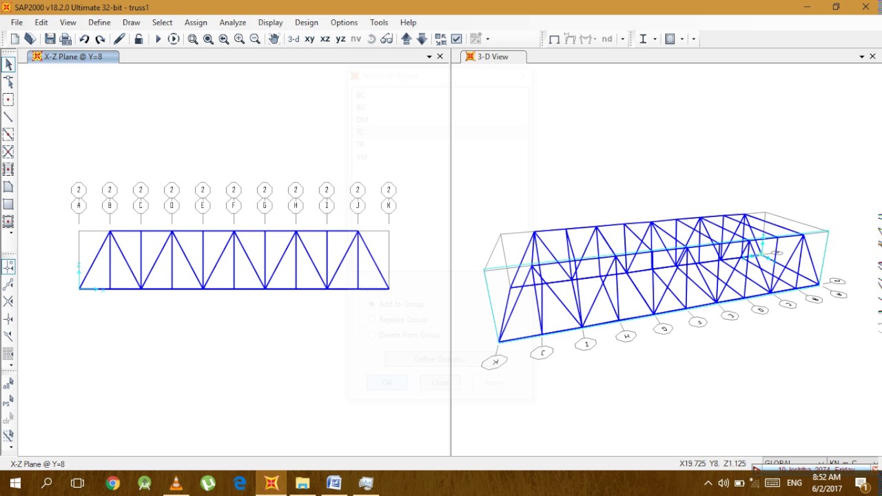 defining and assigning standard section forming group in sap2000 - YouTube
