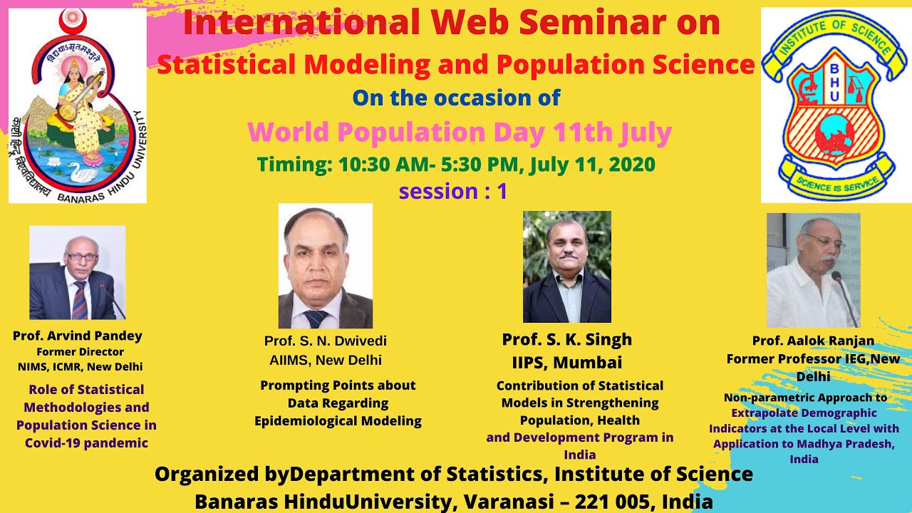 International Web Seminar on Statistical Modeling and Population ...