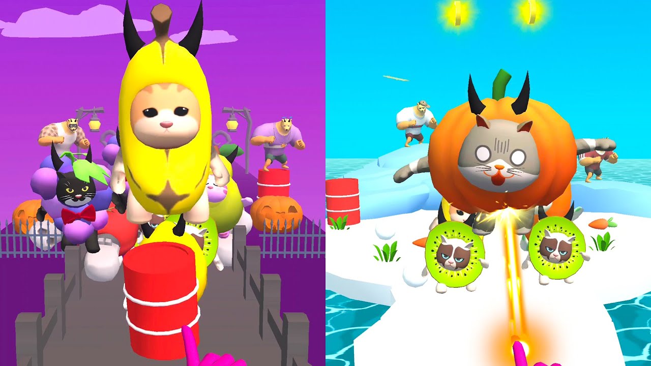 BANANA CAT BATTLE: MAGIC HAND Level 1 40 GamePlay - iOS, Android - YouTube