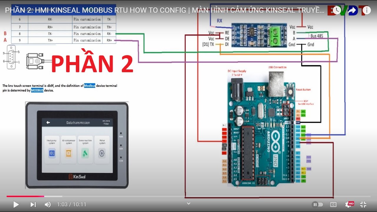 PHẦN 2: HMI KINSEAL MODBUS RTU HOW TO CONFIG | MÀN HÌNH CẢM ỨNG KINSEAL ...