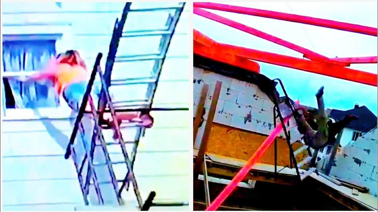 41 Ladder failures compilation videos - YouTube