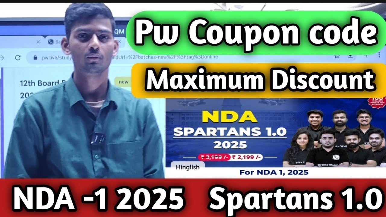 NDA -1 2025 Spartans physics wallah Batch pw nda exam 1 batch 2025 pw ...