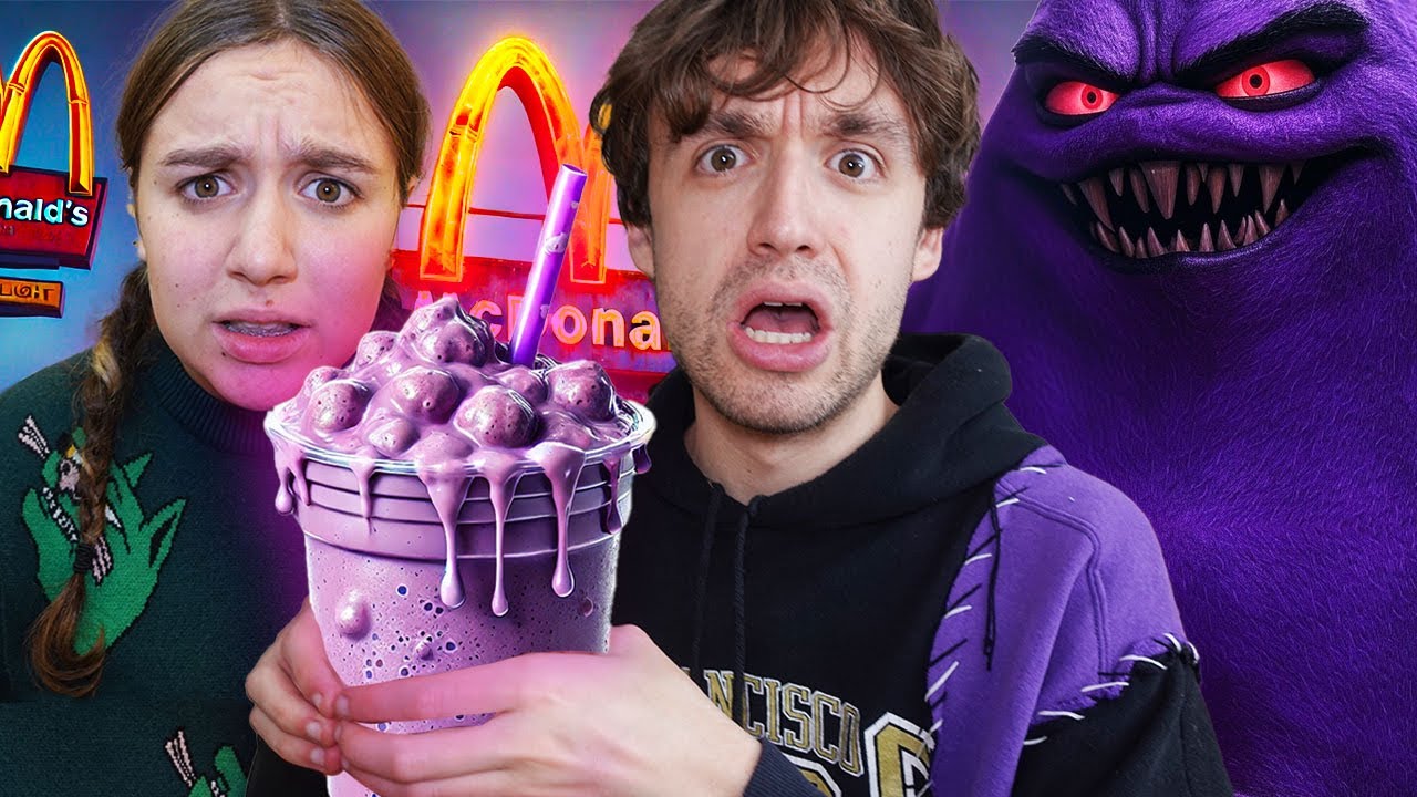 NE PAS BOIRE LE GRIMACE SHAKE MCDO A 3H DU MATIN ! - PINK LILY - YouTube