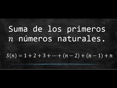 Suma de los primeros n números naturales. - YouTube