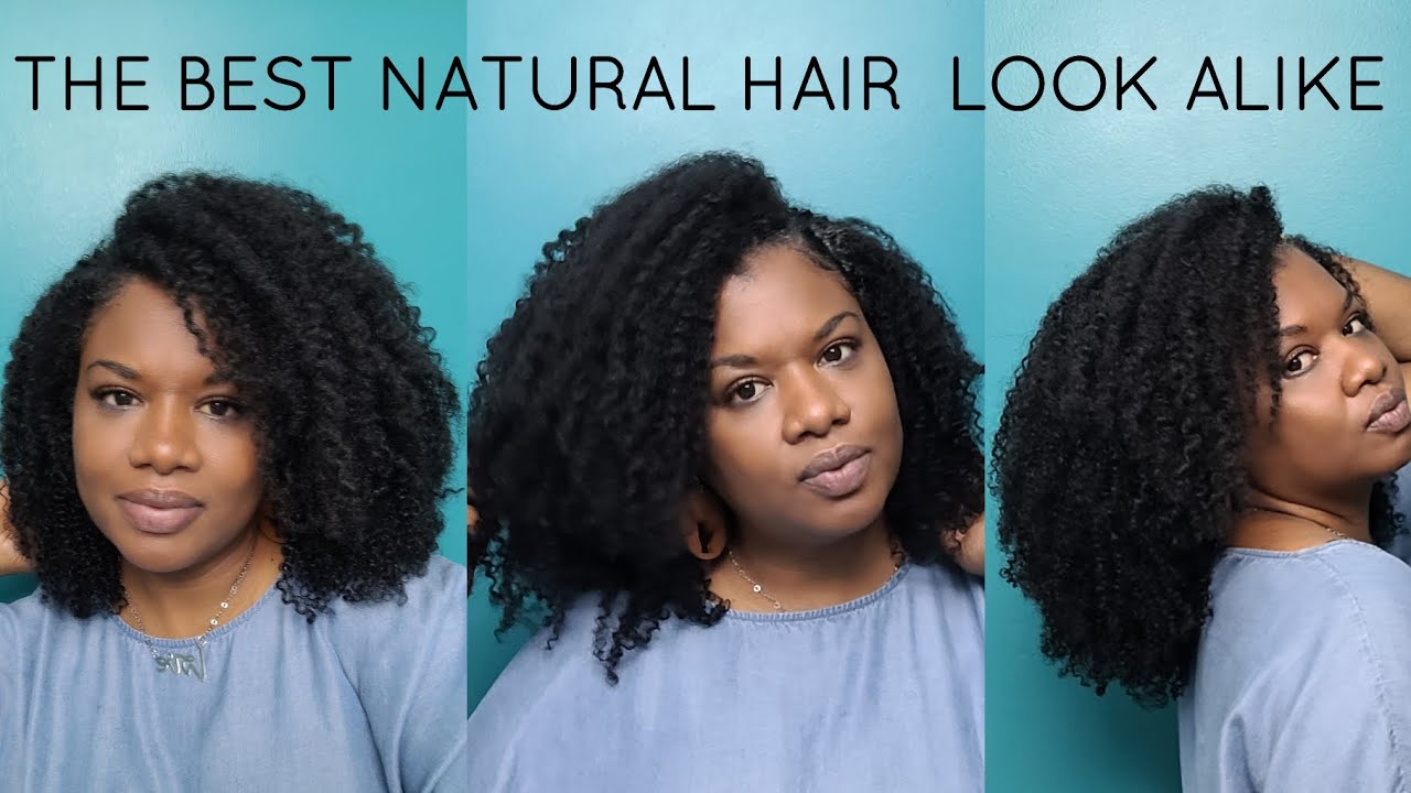 THE BEST NATURAL HAIR LOOK ALIKE | This HUMAN HAIR Kinky Curly Half Wig ...