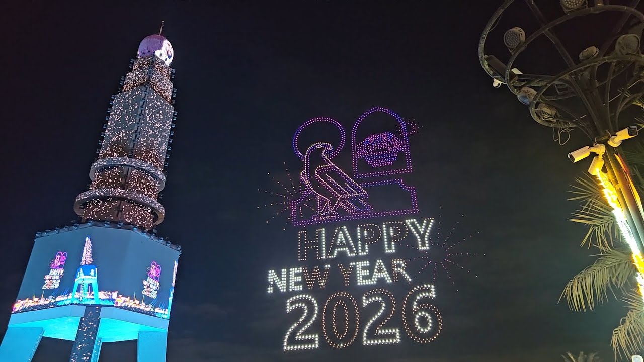 Highlights: 62-minute simultaneous fireworks display in Abu Dhabi for ...