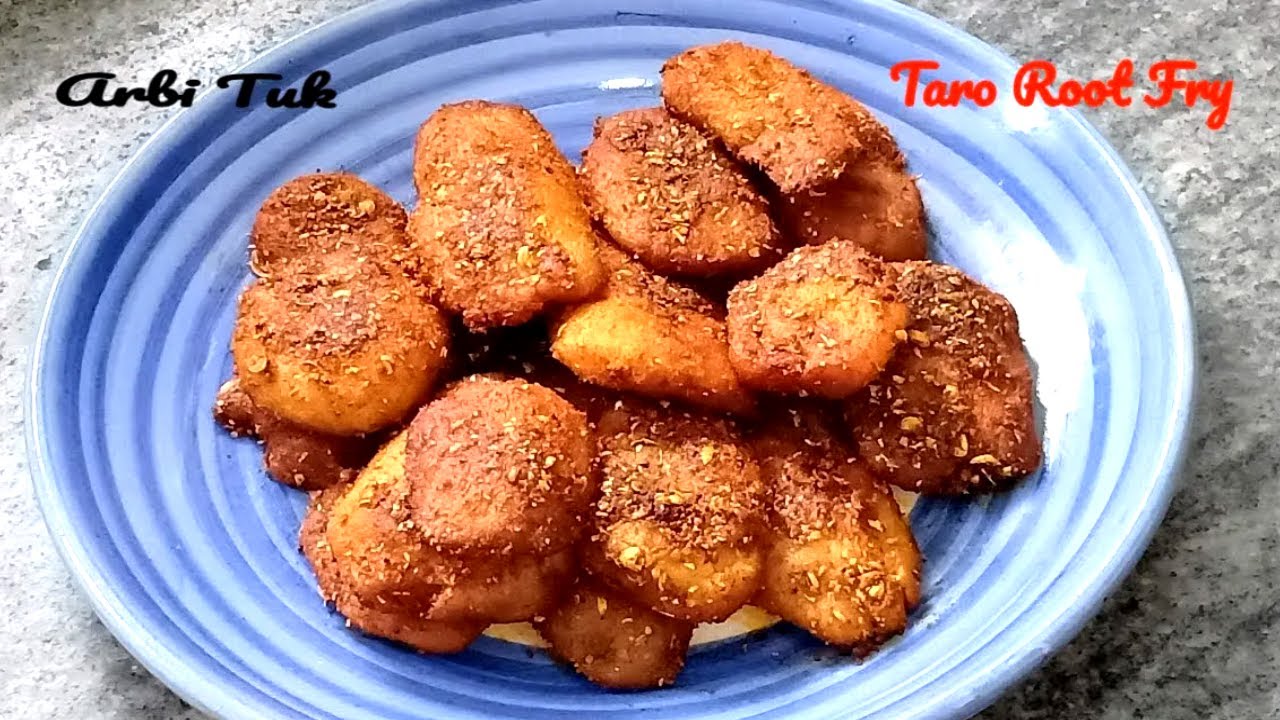 Arbi Tuk Recipe | Kachalu Tuk | Masala Arbi Fry | Sindhi Recipes ...
