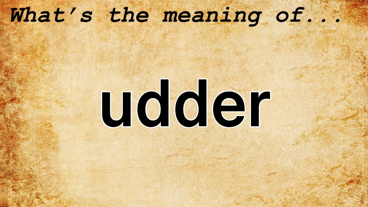 Udder Meaning Definition Of Udder YouTube udder-meaning-definition-of-udder-youtube