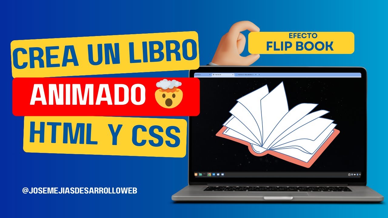 🔥 Cómo Crear un Libro Animado con HTML y CSS | Efecto de Volteo de ...