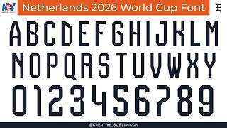 Netherlands 2026 World Cup Font (TTF) #netherlands #netherlands2026font #fifaworldcup2026