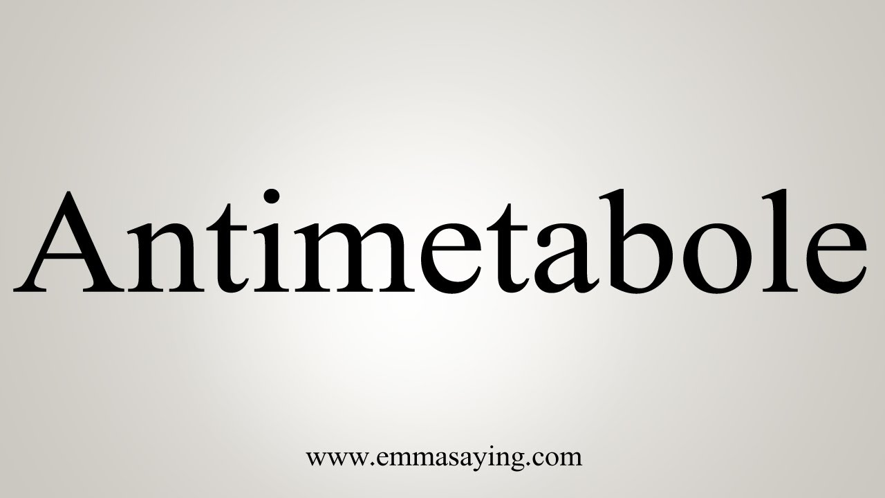 How To Say Antimetabole - YouTube