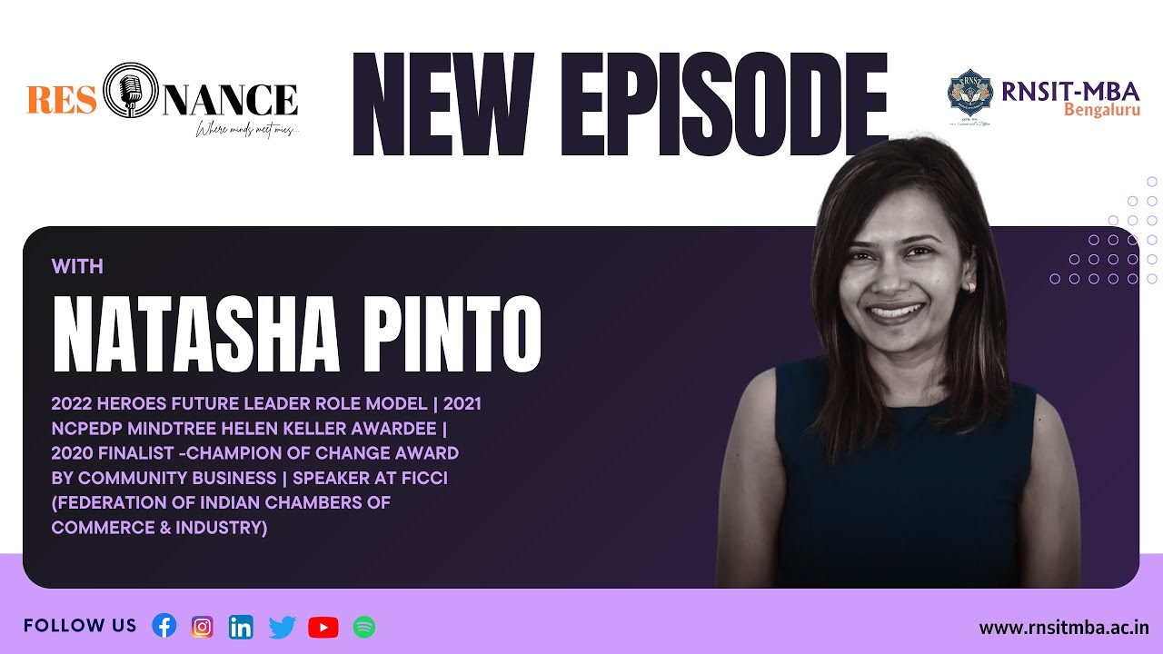 Resonance - The RNSIT Podcast, Episode 1 | Natasha Pinto| RNSIT MBA ...