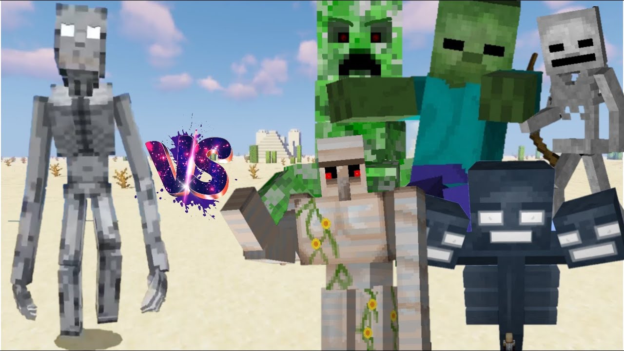 Scp 096 VS All TITAN Mobs + WITHERZILLA | Minecraft Mob Battle | - YouTube