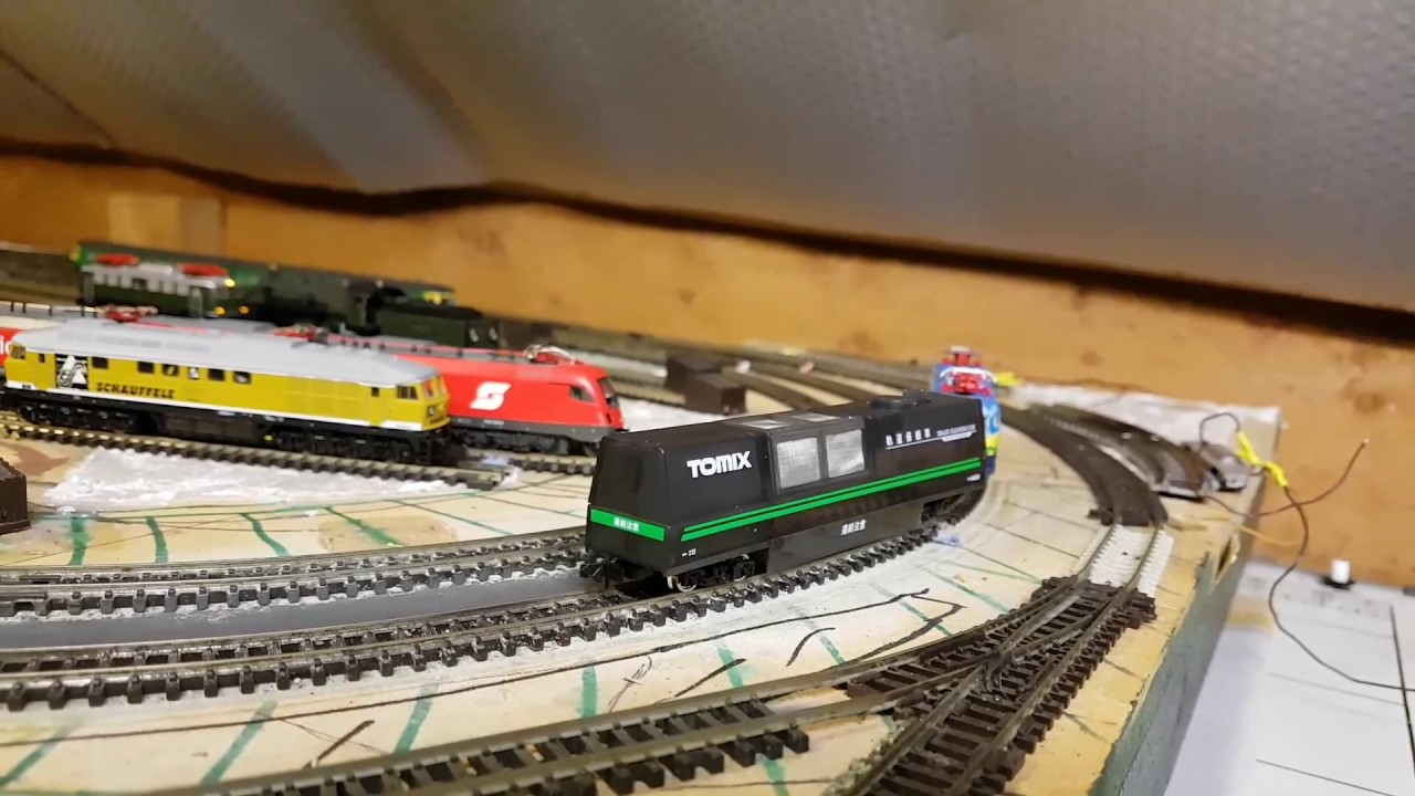 Tomix track cleaner dcc converted by me - YouTube