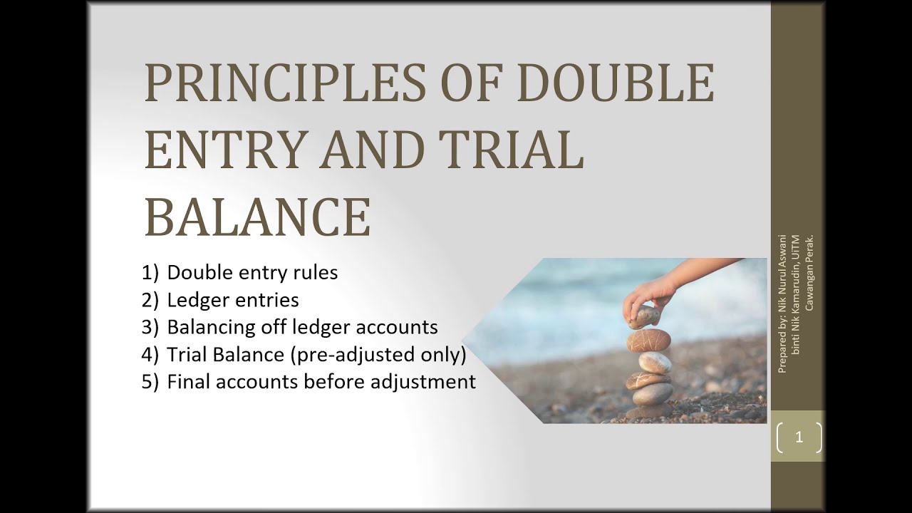 TOPIC 4 PRINCIPLES OF DOUBLE ENTRY AND TRIAL BALANCE - PART 1 - YouTube
