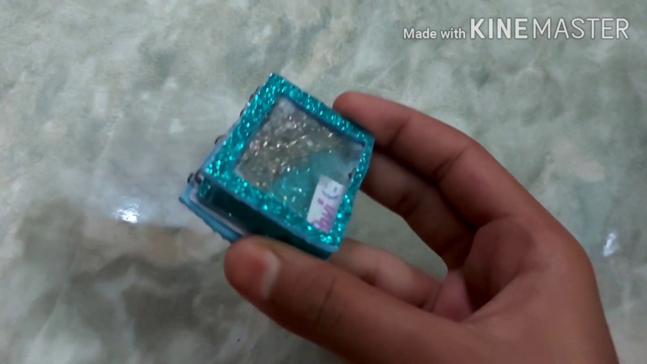 How to make DIY glitter notebook - YouTube