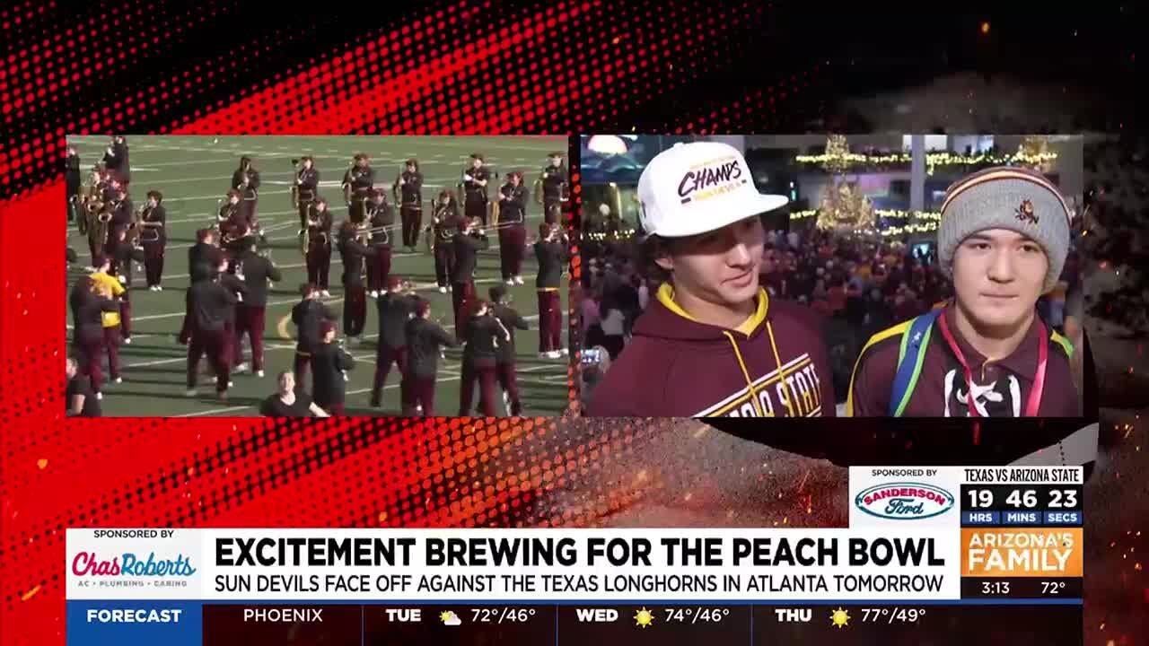 Excitement brewing as ASU prepares for Peach Bowl - YouTube
