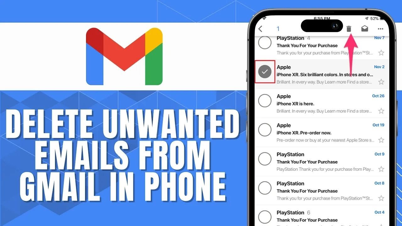 How to Delete Unwanted Emails from Gmail in Phone New way - YouTube