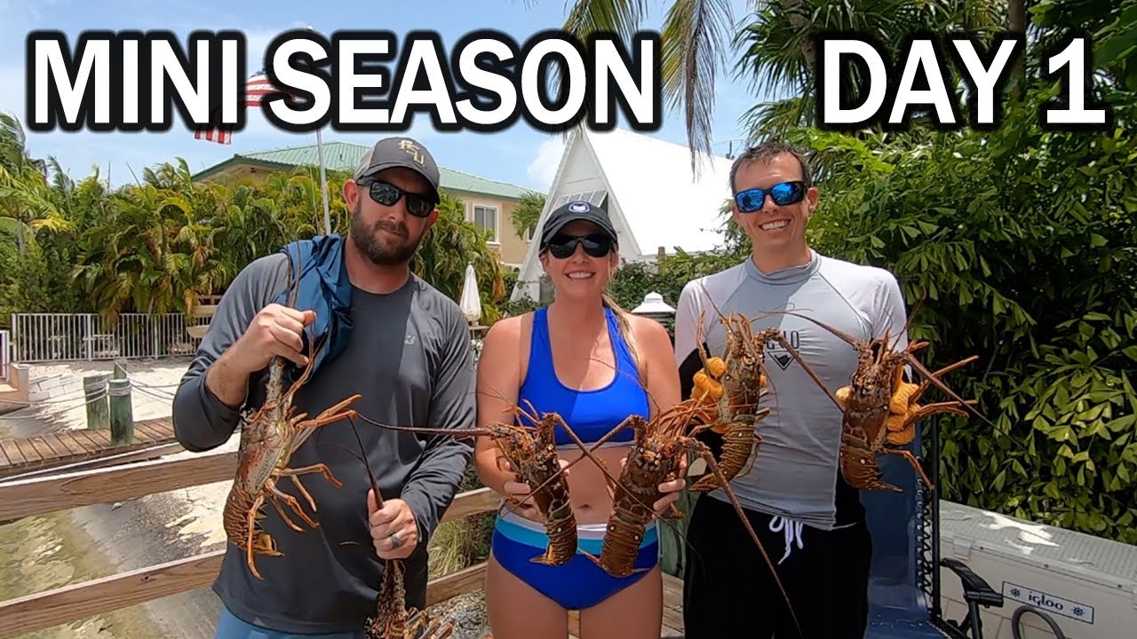Lobster Mini Season Day 1 2022 in the Florida Keys | High Winds & Poor ...