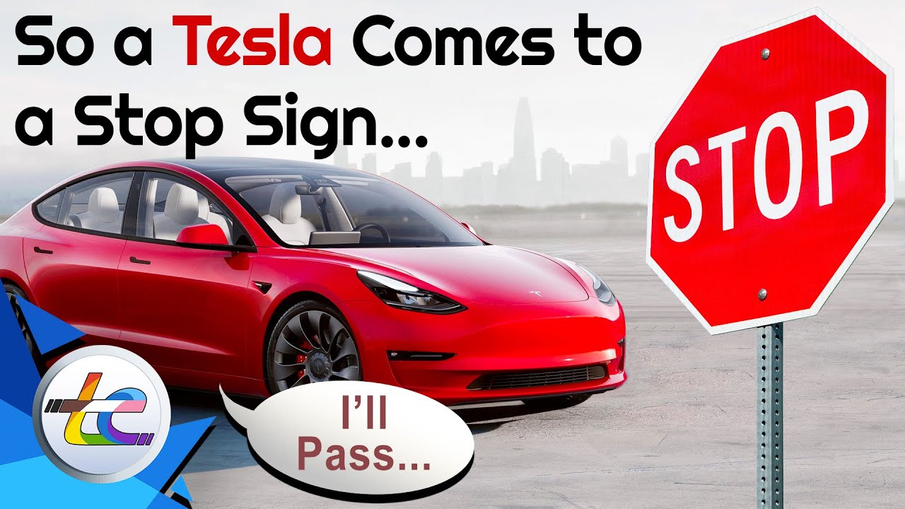 So A Tesla Comes To A Stop Sign... - YouTube