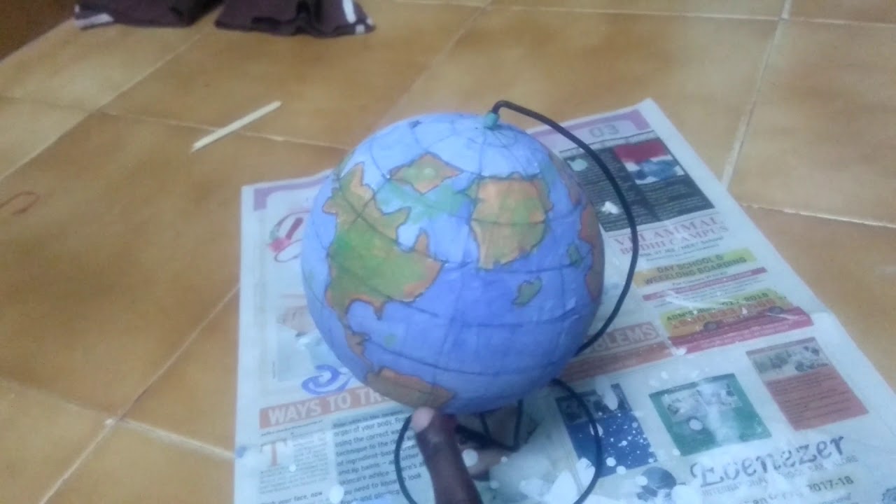Globe making project for school kids - YouTube