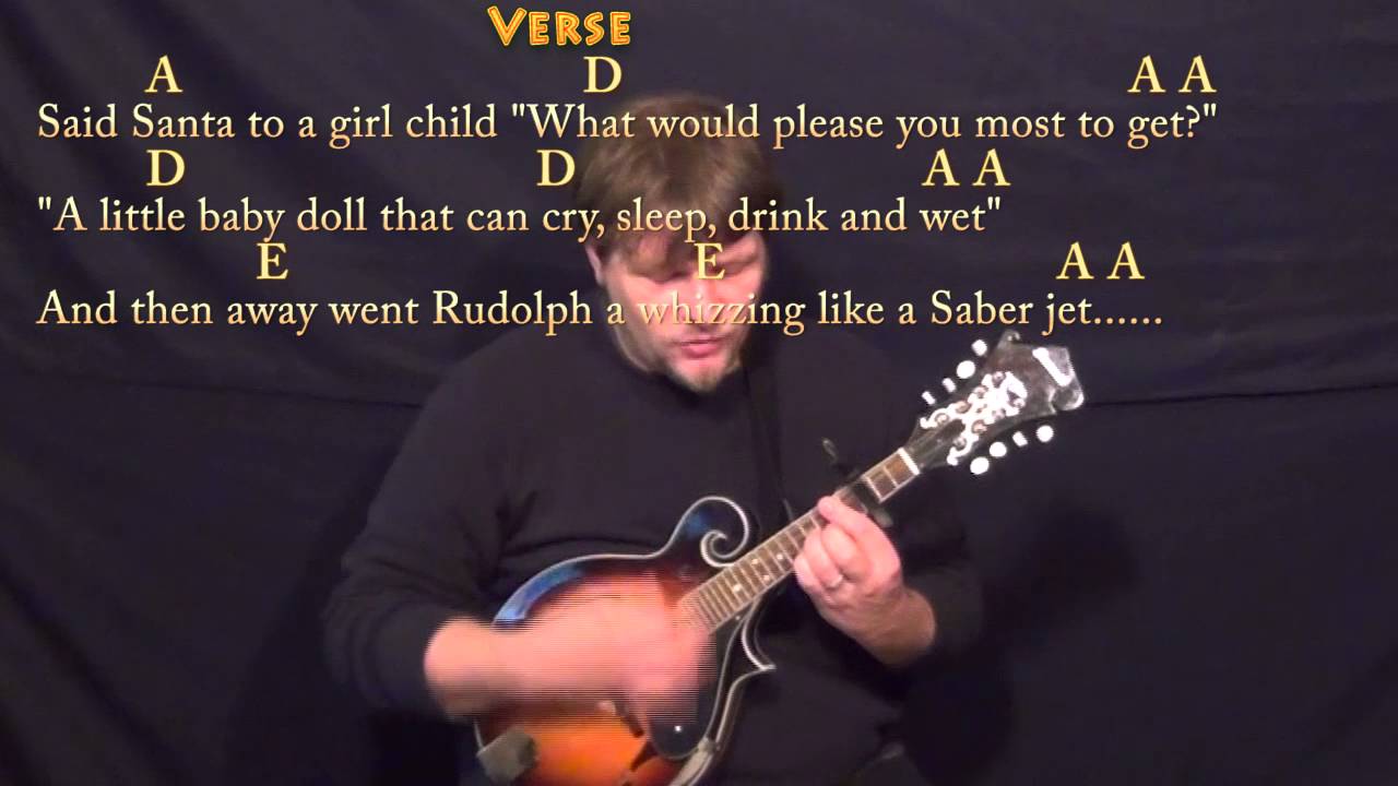 Run, Run, Rudolph (Chuck Berry) Mandolin Cover Lesson with Chords ...