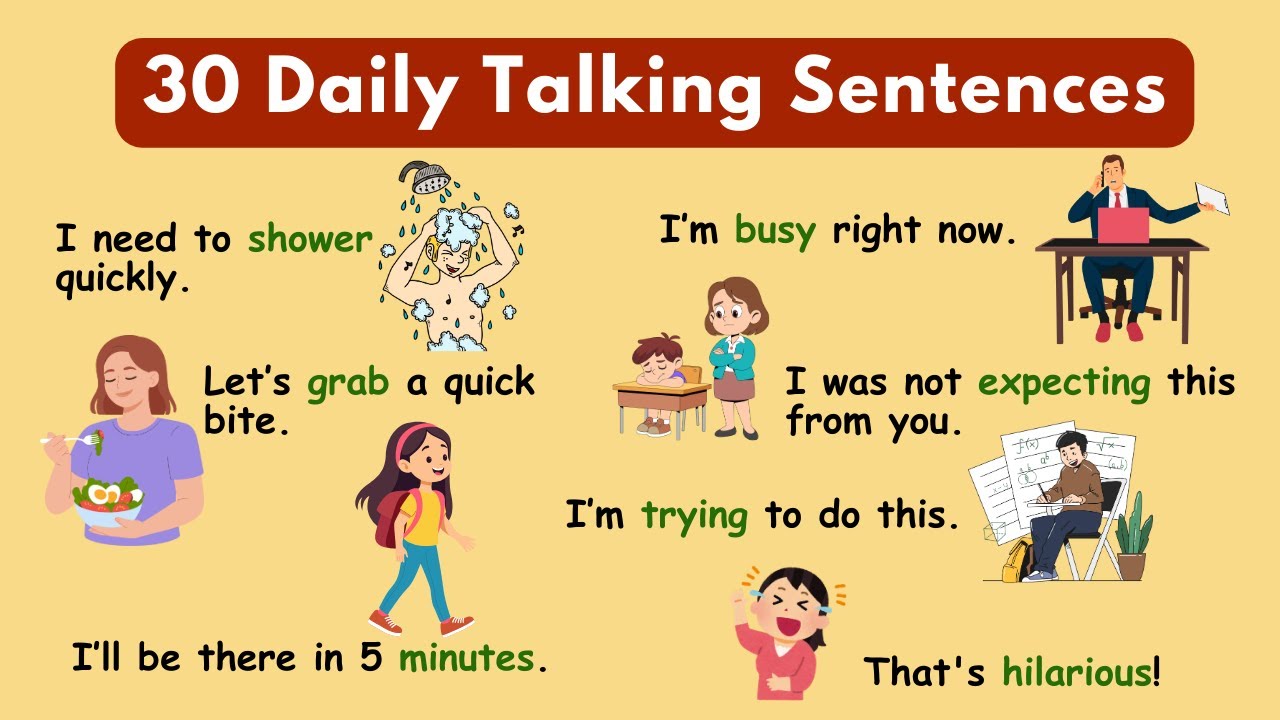 30 Daily Talking sentences in English Conversation | Speak English ...