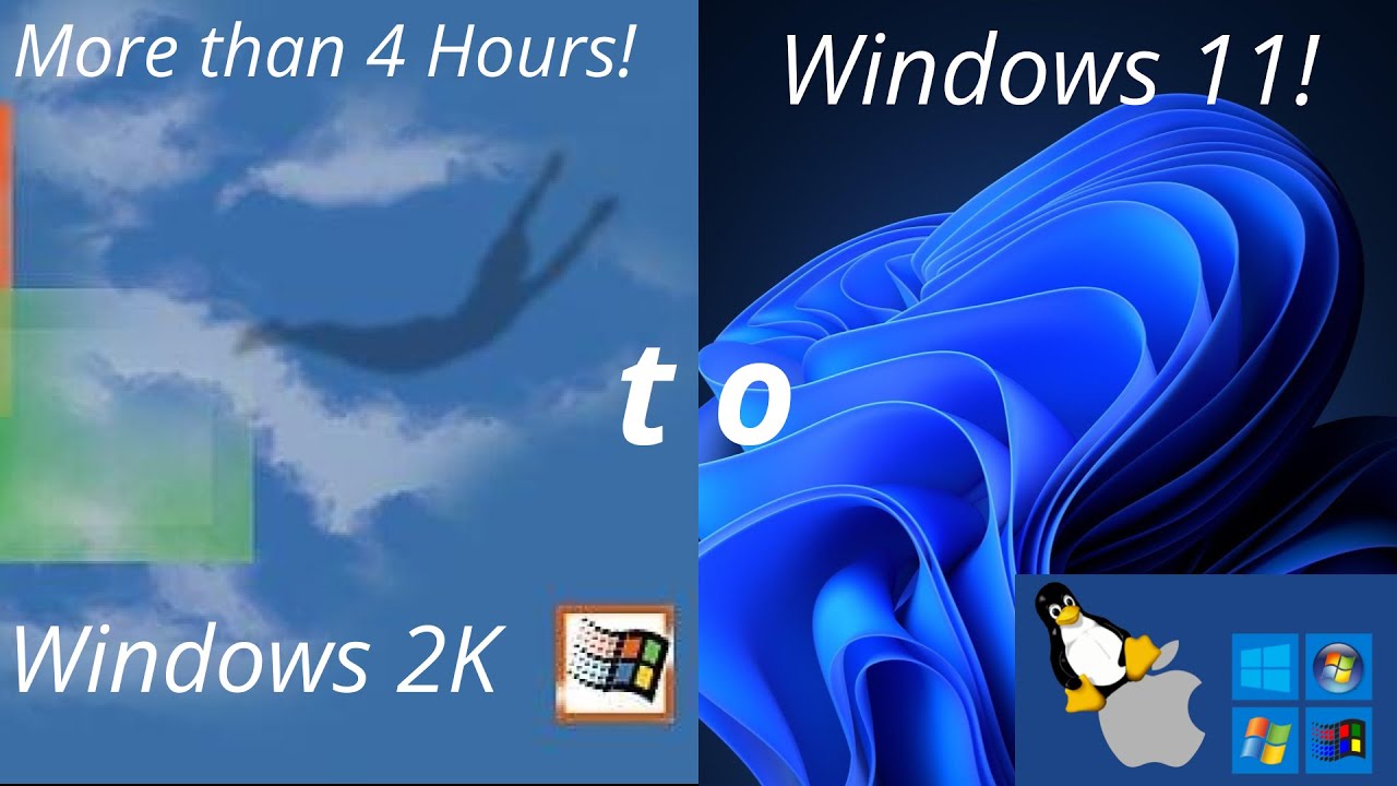 Upgrading WIndows 2000 all the way to Windows 11! - YouTube