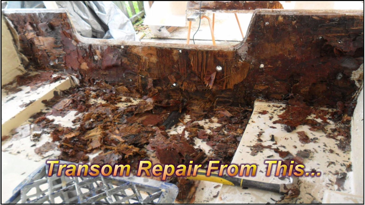 Transom rebuild - YouTube