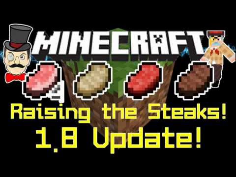 Minecraft 1.8 Update: New Meat Foods! Raw Beef, Steak & Stackable ...