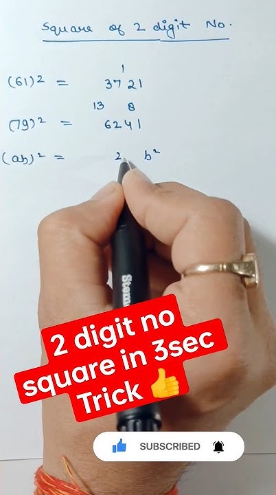 Amazing trick to find the square of a two digit number #वर्ग varg nikale #maths_trick #viral ...