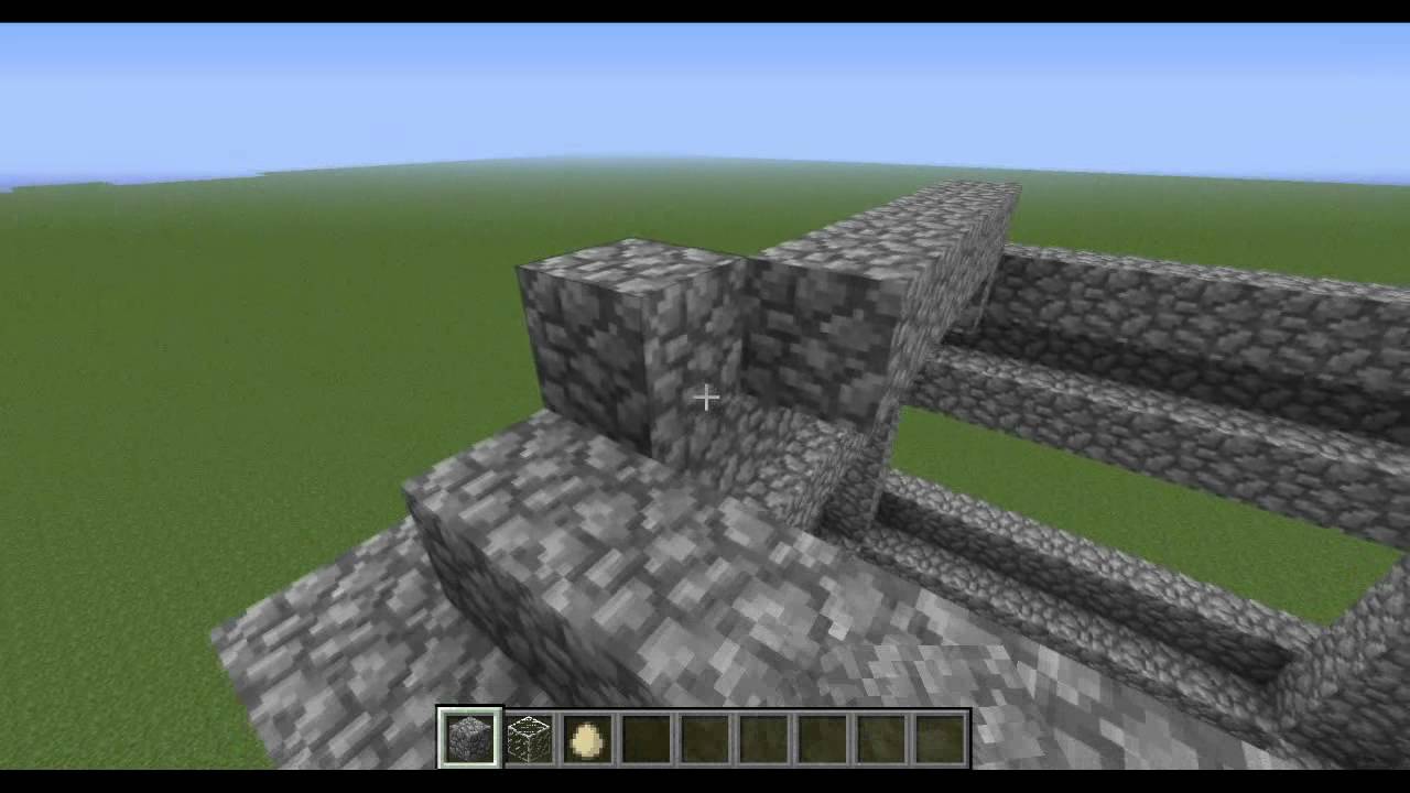 Minecraft : Building a cool house-TUTORIAL - Cobblestone house - YouTube
