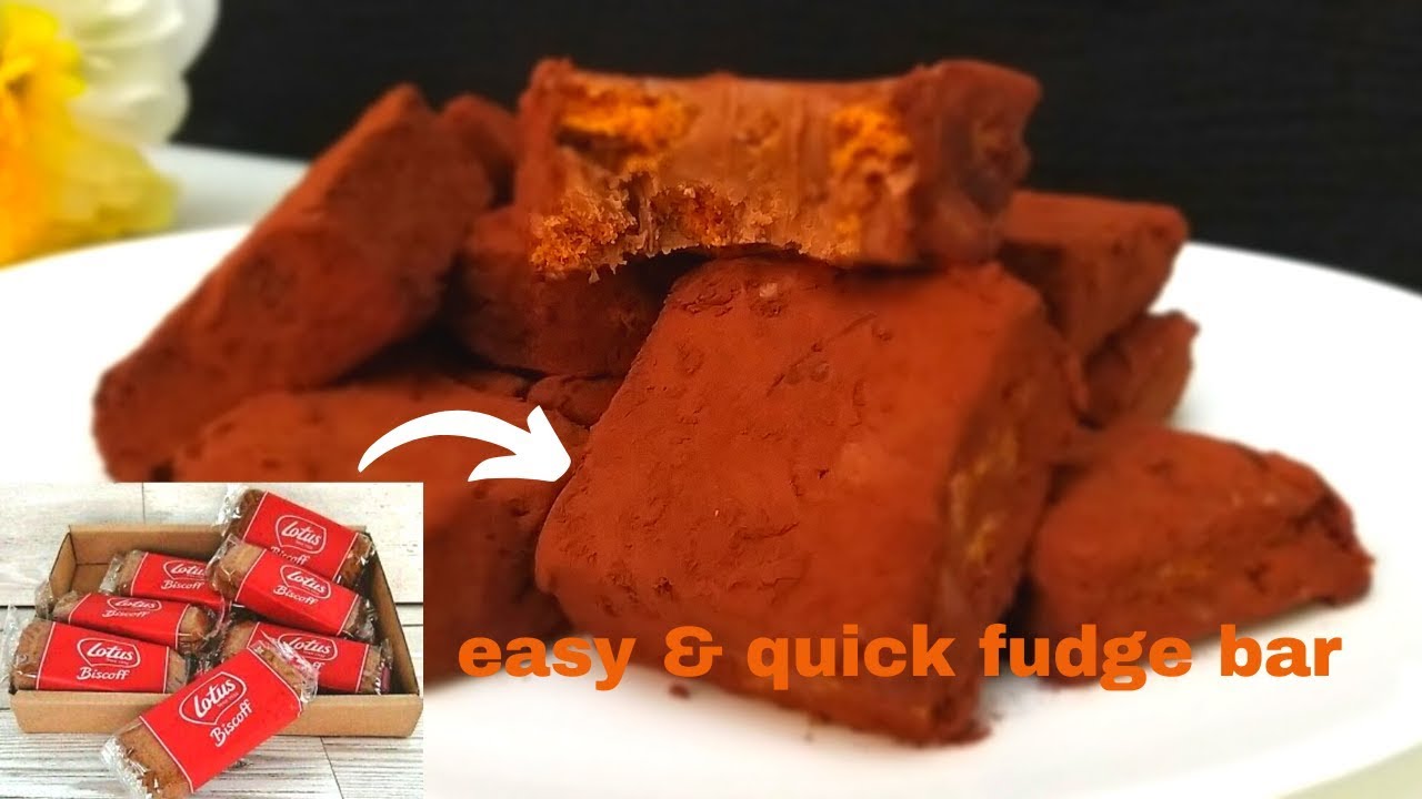 3 ingredients fudge bar| no bake| easy dessert recipe - YouTube
