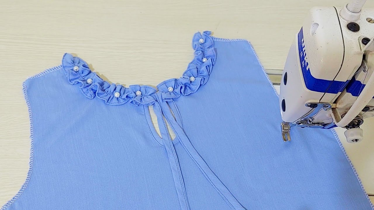 WOW⭐️Woman's collar with beautiful frill // sewing technique ...