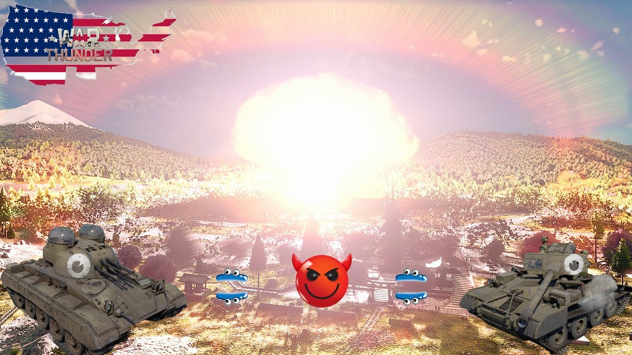 War Thunder - Realistic Battles - M56 & T77E1 In Full Up tier(7.7) Nuke ...