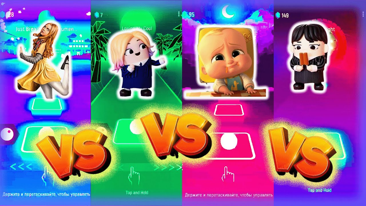 Megan vs Megan Sigma vs Boss Baby vs Wednesday Sigma Tiles Hop EDM Rush ...