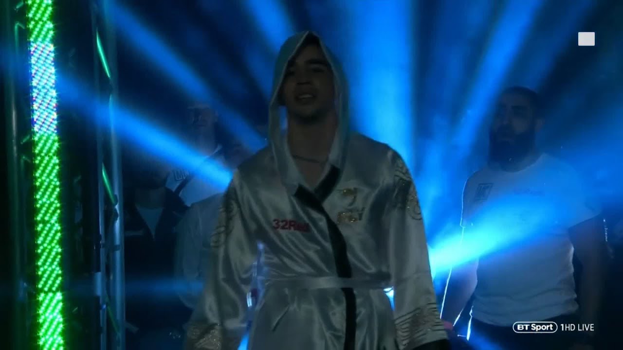 Mick Conlan walks out for first pro fight in home town of Belfast - YouTube