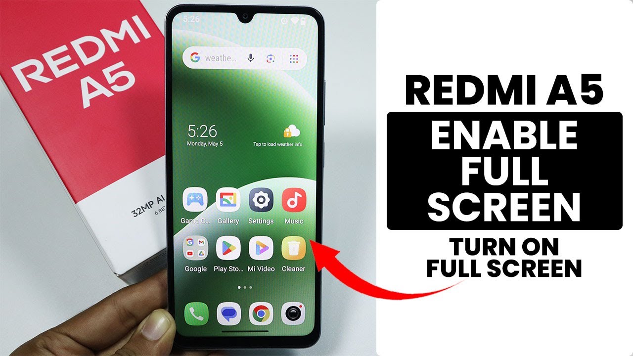 How to Enable Full Screen Display in Redmi A5 - Full Screen Setting ...