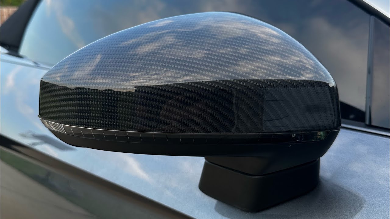 Full 32min Audi R8 Spyder Carbon Fiber Mirror Cap Install - YouTube