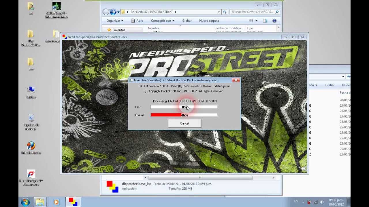 instalacion nfs pro street español + booster pack mf - YouTube